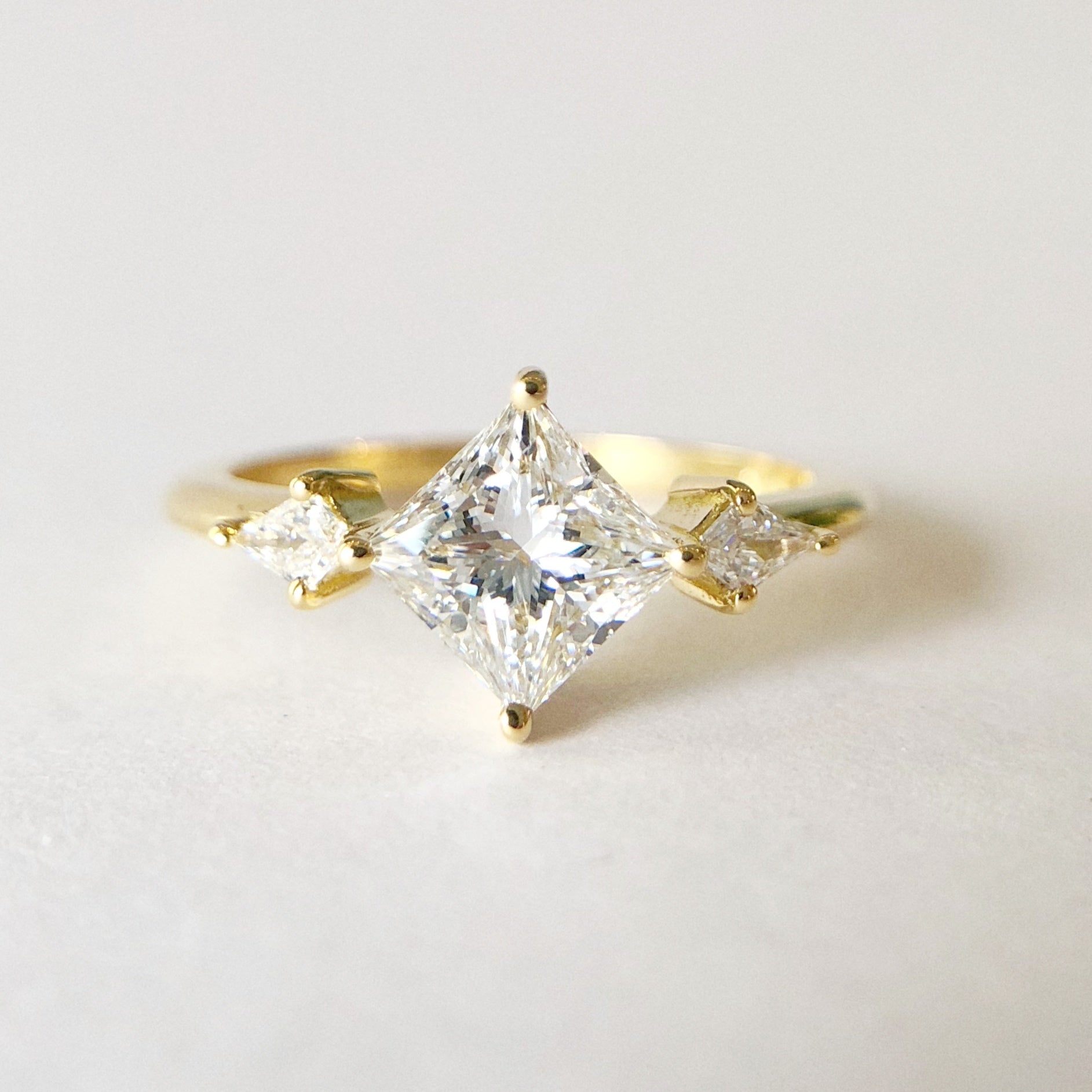 Princess & Kite Diamond Ring – Geneine Honey Bespoke Jewellery