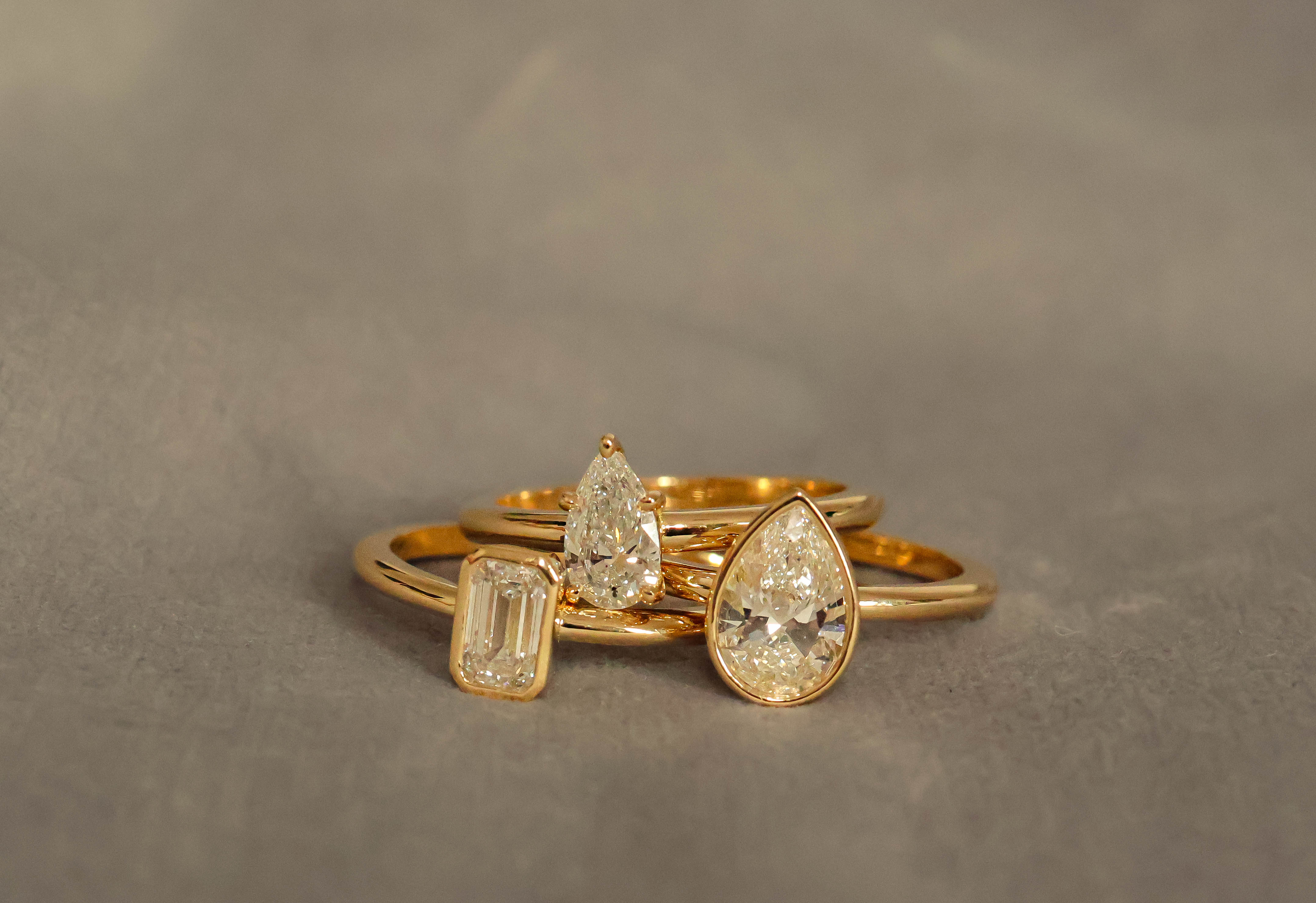 Pear Solitaire Ring – Geneine Honey Bespoke Jewellery