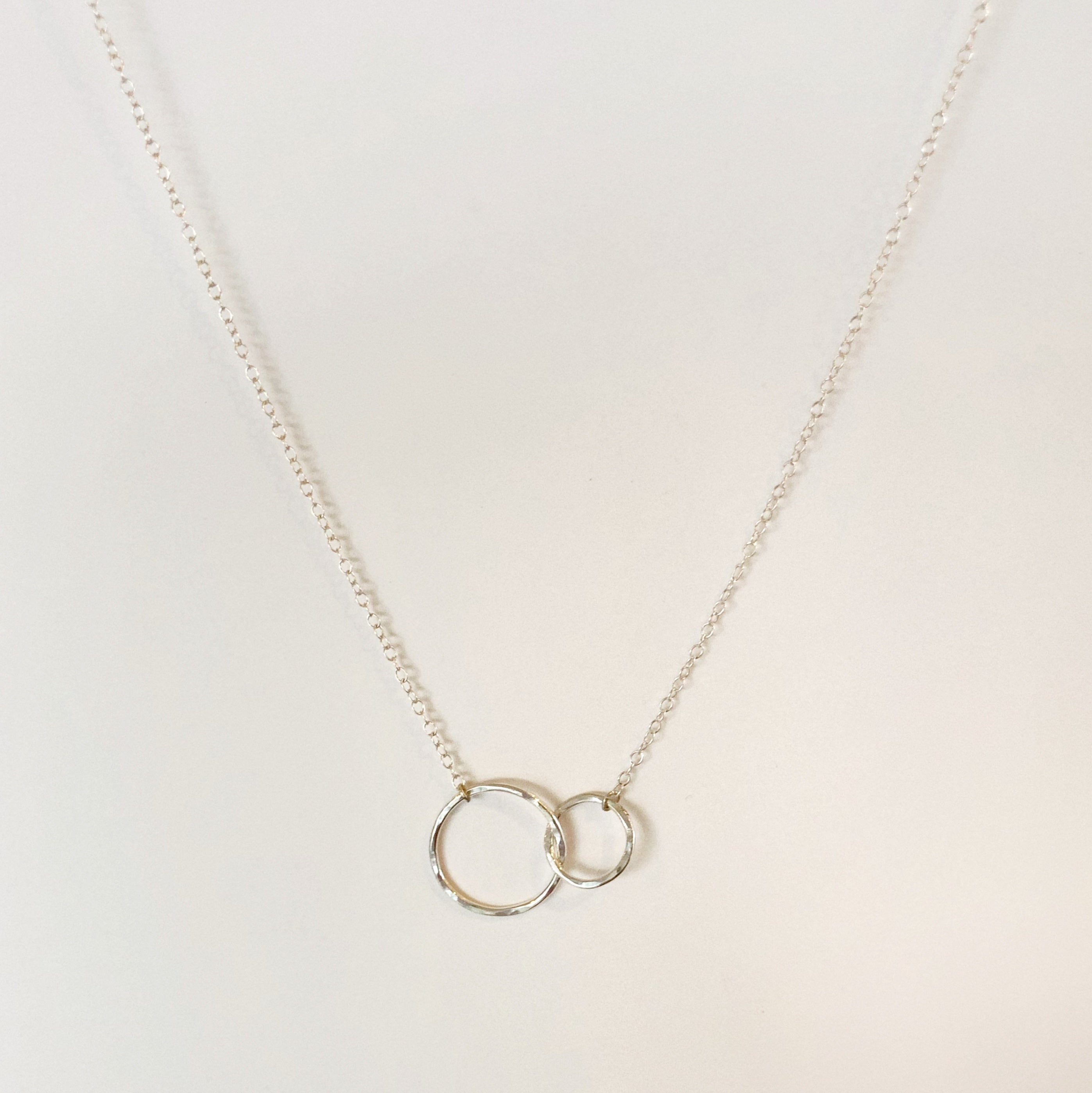 Double Circle Outline Necklace – Geneine Honey Bespoke Jewellery